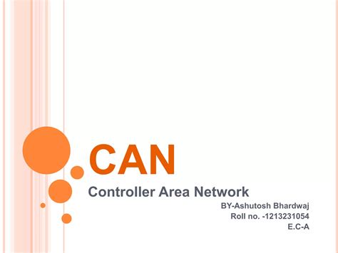 Controller Area Network Can Pptx