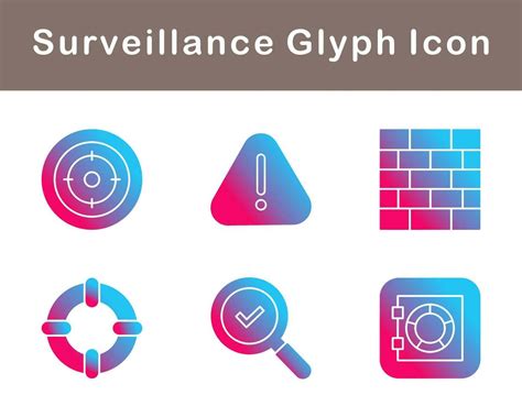 Surveillance Vector Icon Set 20647427 Vector Art At Vecteezy