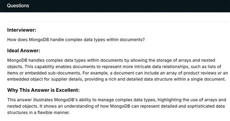 👉 𝑴𝒐𝒏𝒈𝒐𝑫𝑩 𝑰𝒏𝒕𝒆𝒓𝒗𝒊𝒆𝒘 𝑸𝒖𝒆𝒔𝒕𝒊𝒐𝒏𝒔 Nandani Upadhyay