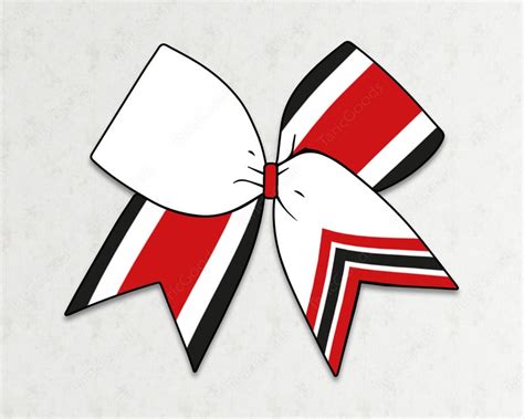 Cheer Bow Template Cut File Etsy