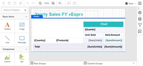 New Matrix Report Item Cross Tabular Reports Bold Reports