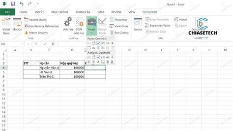 Cách Chèn Checkbox Hộp Kiểm Trong Excel Chia Sẻ Tech