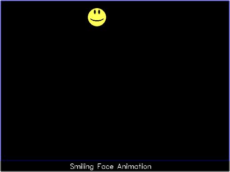 c program smiling face animation