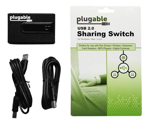 Plugables New USB Switch For Sharing A Device Or Hub Between Two Computers Plugable