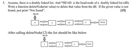 Solved 5 Assume There Is A Doubly Linked List And Head