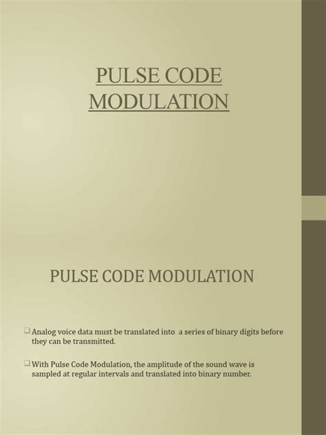 Pulse Code Modulation G2 Pdf
