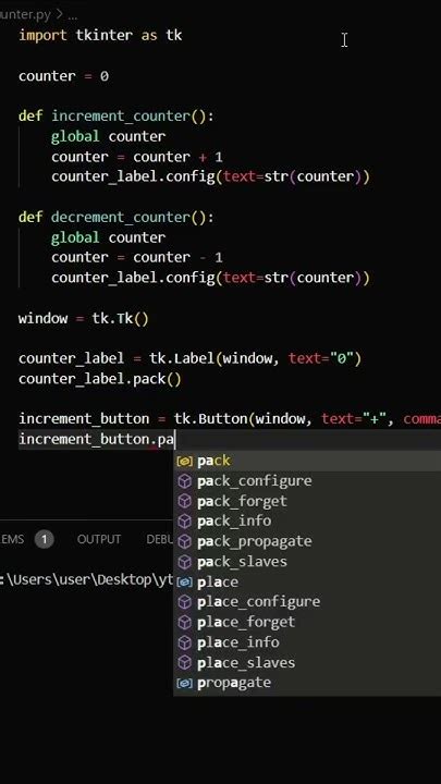 Create Counter With Python Shorts Short Python Programming