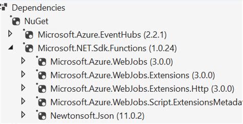 Eventhubtriggerattribute Does Not Exists In Namespace Microsoftazurewebjobs Stack Overflow