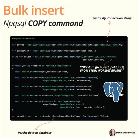 How Postgresqls Copy Command Saved Me Time Pavle Davitković Posted
