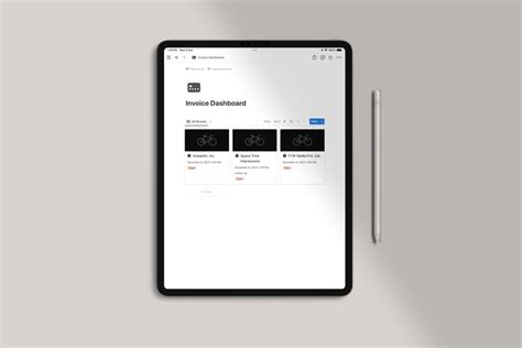 invoice template notion