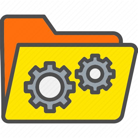 editfolder folder gear network options setting system icon