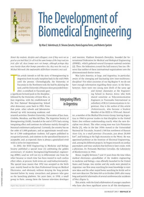 Pdf The Development Of Biomedical Engineering