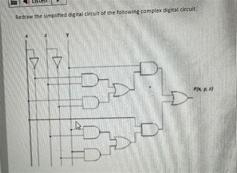 solved redraw the simplified digital circuit of the