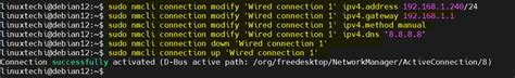 如何在 debian 12 上分配静态 ip 地址 linuxstory