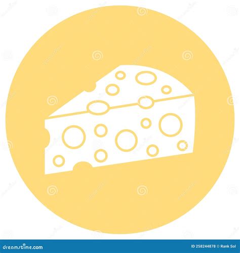 Cheese Slice Which Can Easily Modify Or Edit Stock Vector