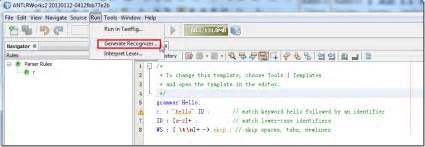 【记录】尝试使用antlrworks 20去进行antlr开发 在路上