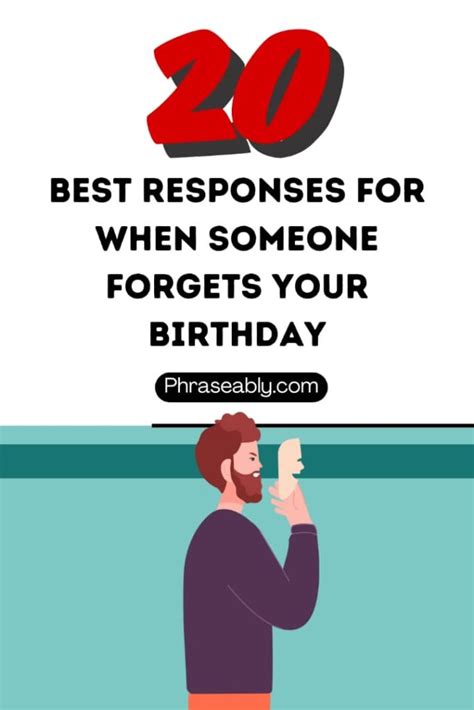 20 Best Ways To Respond When Someone Forgets Your Birthday Phraseably