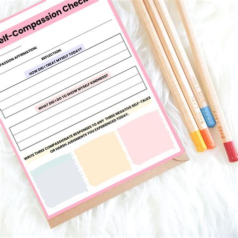 Self Compassion Journal Bundle Self Esteem Therapy Worksheets