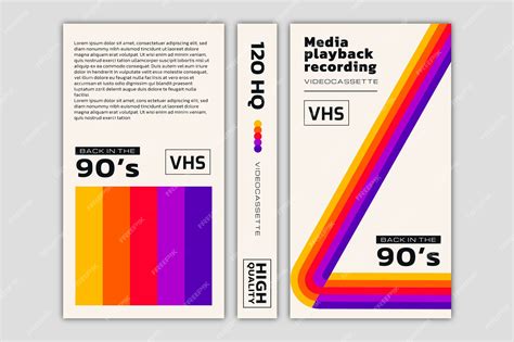 Free Vector Vhs Cover Template Design