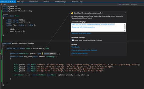 C Aspnet Error When Sending A List Data From Code Behind To Aspx Page Stack Overflow