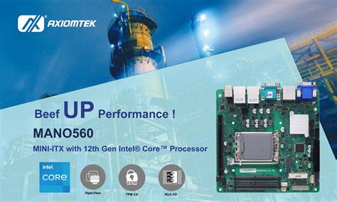 Axiomtek Mini Itx Motherboard With 12th Gen Intel Core
