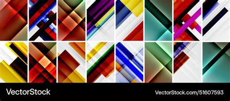 Set Of Low Poly Triangles Poster Geometric Vector Image