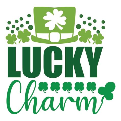 Premium Vector A Green Leprechaun Hat With The Words Lucky Charm On It