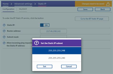How Do I Assign Multiple Static Ip Addresses On The Smart Hub Bt