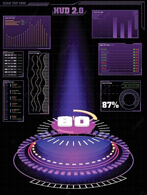 Hud Ui For Business App Data Hud Communication Vector Data Hud Communication Png And Vector