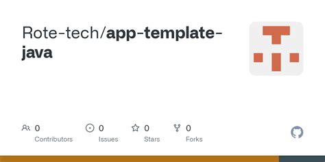 Github Rote Tech App Template Java