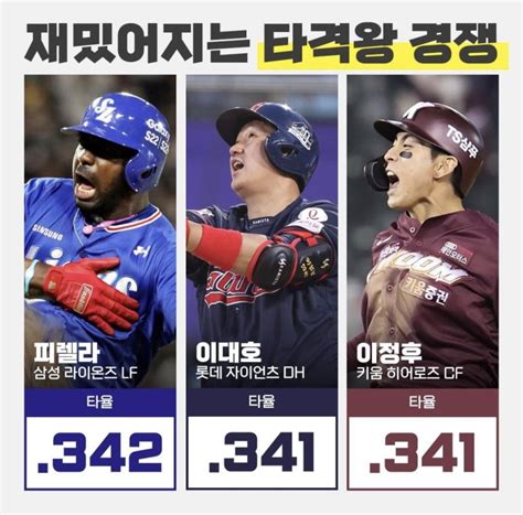 타격왕 경쟁 야구 에펨코리아
