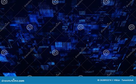 Abstract Technology Backgroundfuturistic Matrix Particles Big Data