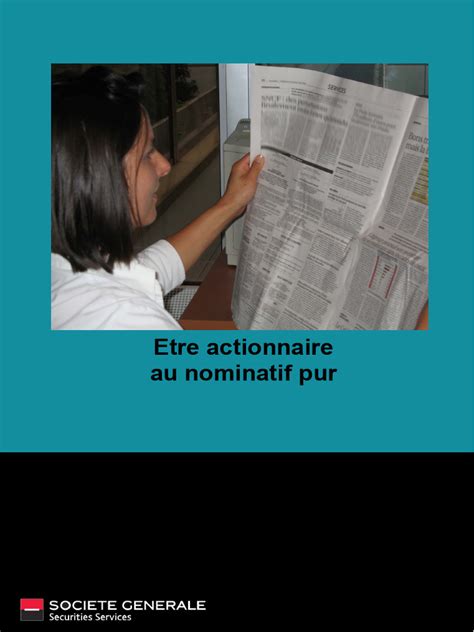 Avantages De Laction Au Nominatif Pur Pdf Action Finance