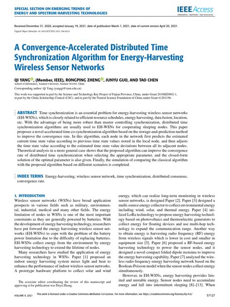 a convergence accelerated distributed time synchronization algorithm