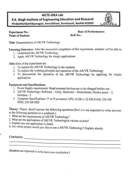 Assignment Ar Vr Pdf