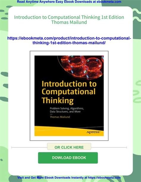 Introduction To Computational Thinking 1st Edition Thomas Mailund Pdf