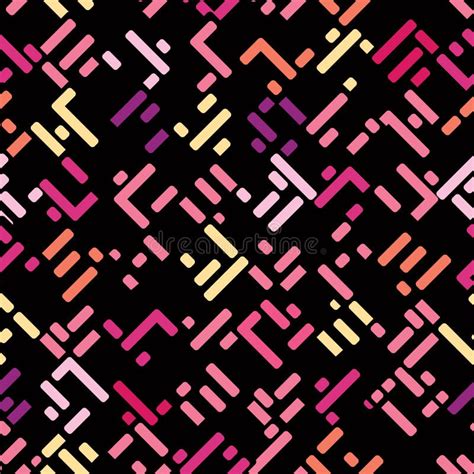Abstract Geometric Seamless Pattern Stylish Abstract Mosaic Black Background Stock Illustration