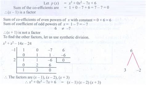 exercise 3 8 factorisation using synthetic division numerical