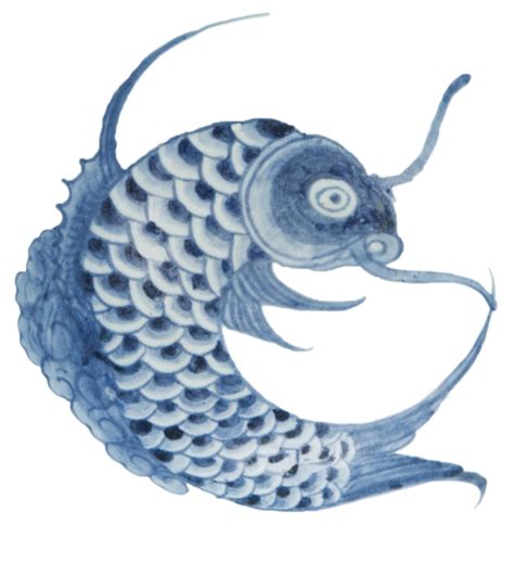 전통문양 청화백자 잉어문 사단법인 한국전통미술융합진흥원