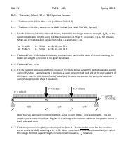 CVEN 446 HW11 22A Pdf HW 11 CVEN 446 Spring 2022 DUE Thursday