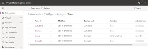 dataverse の teams power platform microsoft learn