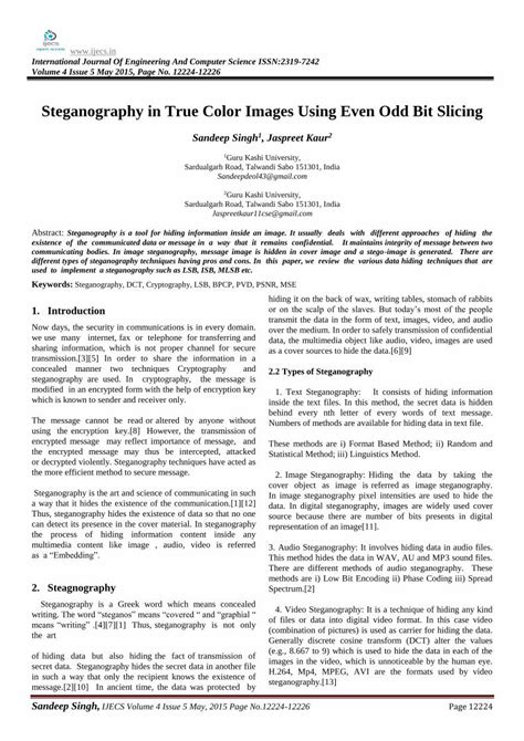 pdf steganography in true color images using even odd … ijecs pdfiii