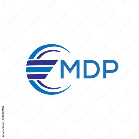 Mdp Letter Logo Mdp Blue Image On White Background Mdp Vector Logo