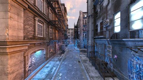 3d Rendering Of The Devastated Cities Stock Illustration Illustration Of Building Battlefield