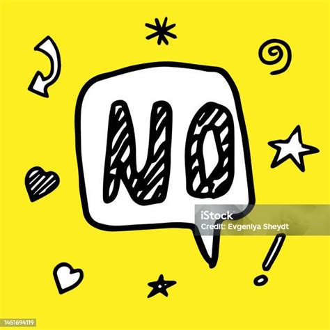 토크 모양에 단어 텍스트가 없습니다 노란색 배경에 벡터 삽화 연설 거품 배지 스티커 마크 기호 아이콘 및 카드 채팅을위한 디자인