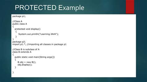 Access Modifiers In Java Ppt