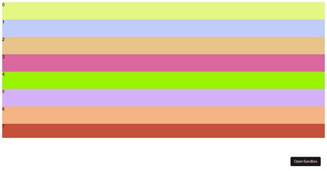 Virtual List Codesandbox