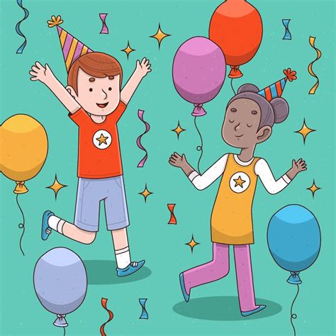 풍선을 든 아이들 벡터 Freepik에서 무료 고품질 벡터를 다운로드하세요 Freepik