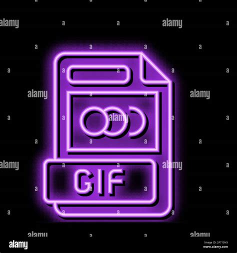 File Format Document Neon Glow Icon Illustration Stock Vector Image Art Alamy