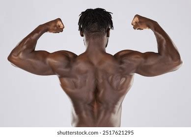 3 Thousand Black People Flexing Muscles Isolated Royalty Free Images